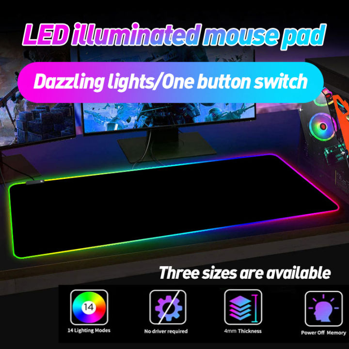 Mouse Pad Gaming XL LED RGB USB Cable High Precision Anti Air, Anti ...