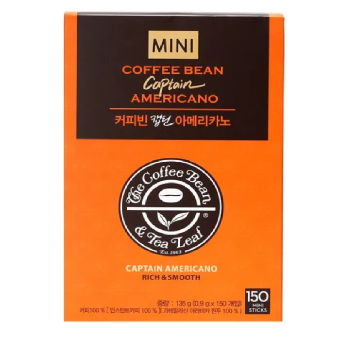 Coffee Bean Captain Americano Mini Stick Coffee 150 Sticks | Lazada ...