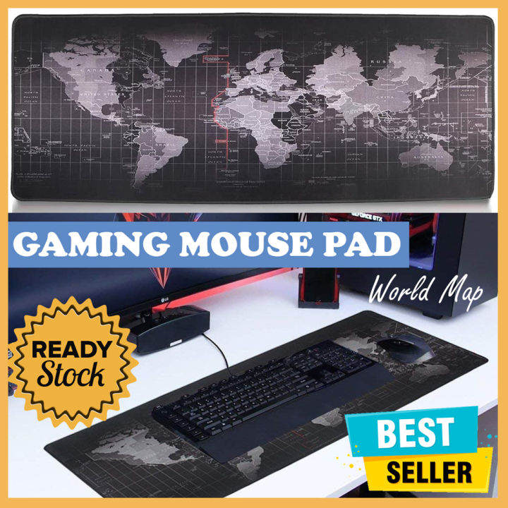 Mouse Pad Gaming Motif Peta Dunia Desk Mat Alas Meja Komputer Super ...