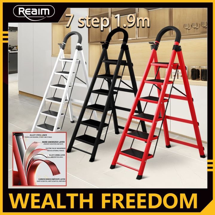 3/4/5/6 Step Ladder Foldable Aluminum heavy duty Hagdanan Folding ...