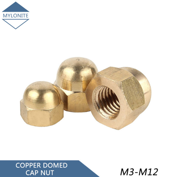 M3 M4 M5 M6 M8 M10 M12 Ball Head Nut Copper Round Head Hex Nuts Brass ...