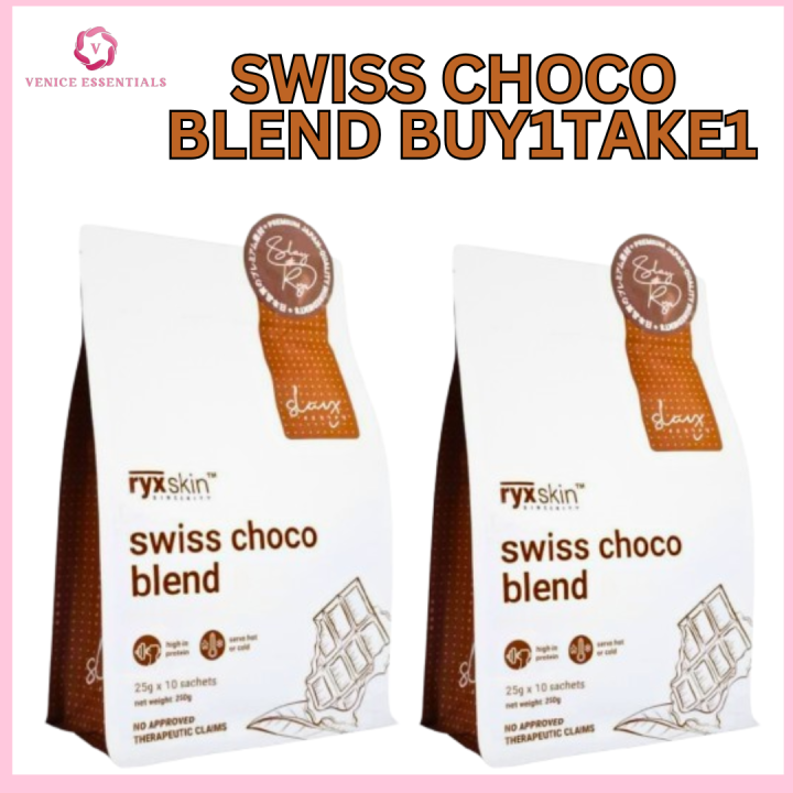 RYXSKIN SWISS CHOCO BLEND • MEAL REPLACEMENT 25g x 10 sachets Original ...