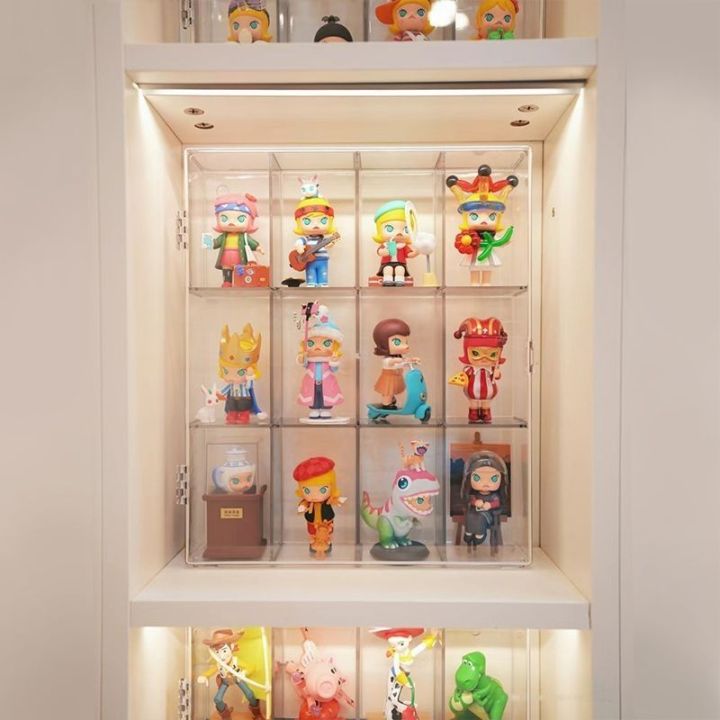 CODPopmart Labubu Display cabinet wall mounted acrylic storage box ...