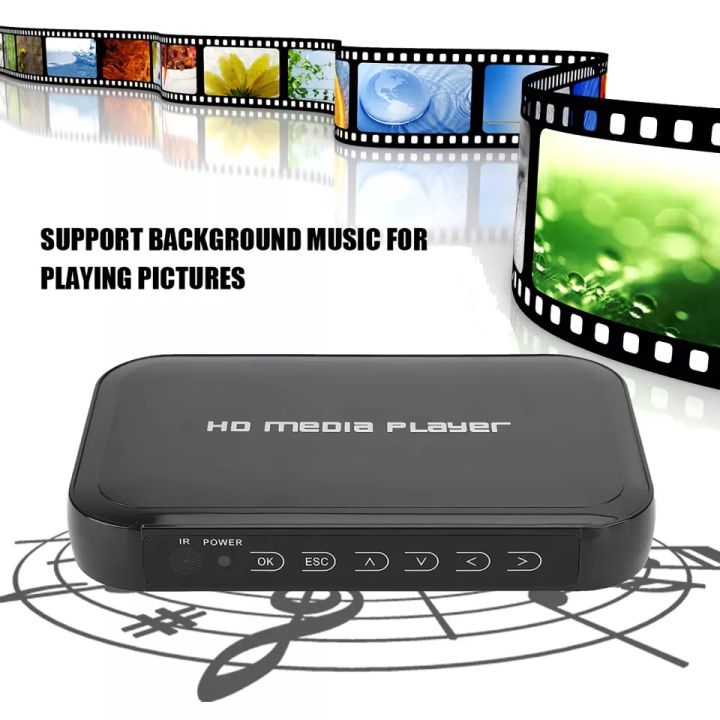 เครื่องเล่น HD Player Mini Media Player 1080P Full HD HDMI/USB/AV/VGA ...
