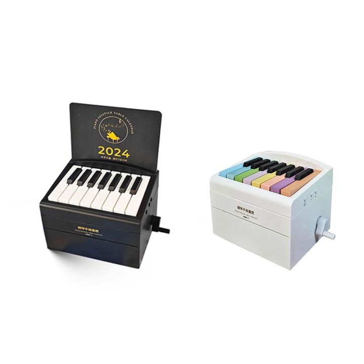 O0Playable Piano Desk Calendar for 2024, Timer Calendar for 2024, 3D ...