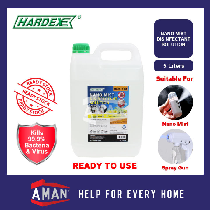 Hardex Nano Mist Disinfectant Solution 5L Alcohol Free | Lazada