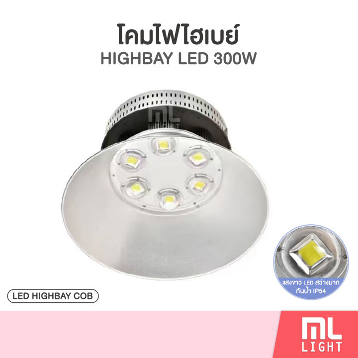 MLLIGHT - โคมไฟ LED HIGHBAY 300W รุุ่น MR-HIB 5300 Plus (แสงขาว) โคมไฟ ...