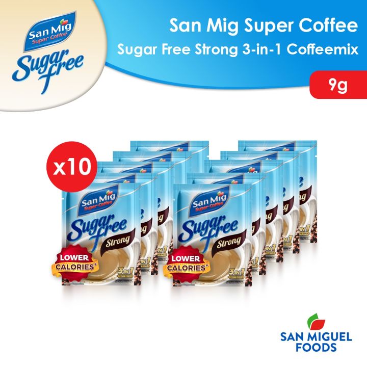 San Mig Super Coffee Strong Sugar-Free 10s (9g) | Lazada PH