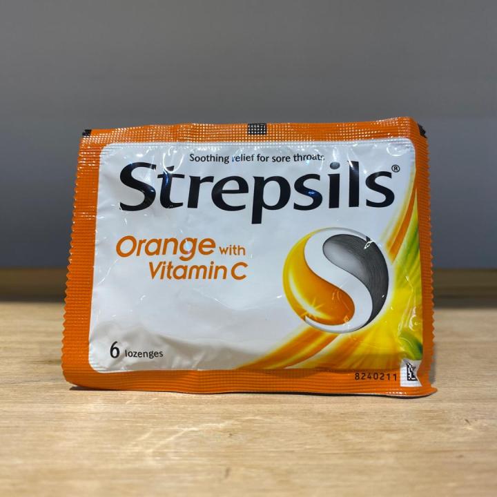 Strepsils Orange with Vitamin C (6 lozenges) | Lazada