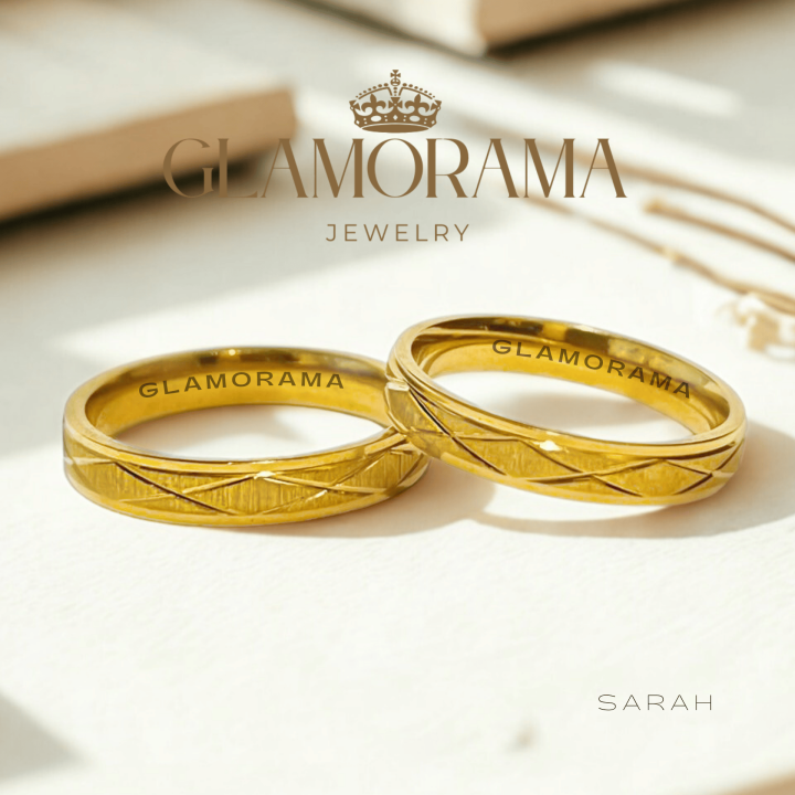 Glamorama Couple Rings: "Sarah" Engagement & Wedding Ring Set | Lazada PH