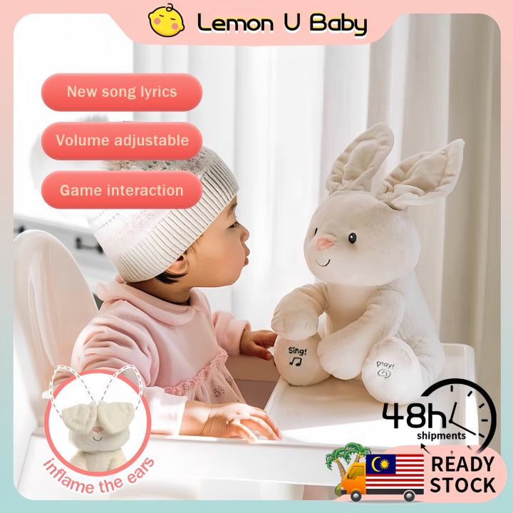 【Lemonu baby】Singing Rabbit Electronic Plush Toys Baby Soft Plush ...