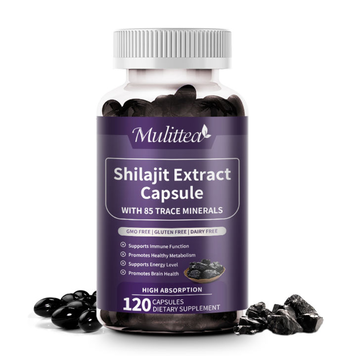 Mulittea Shilajit Capsules Shilajit Pure Himalayan Organic Supplement ...