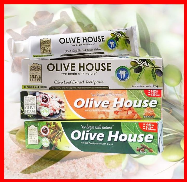 Ubat Gigi Olive House (Bunga Cengkih, Garam Bukit, Daun Zaitun) | Lazada