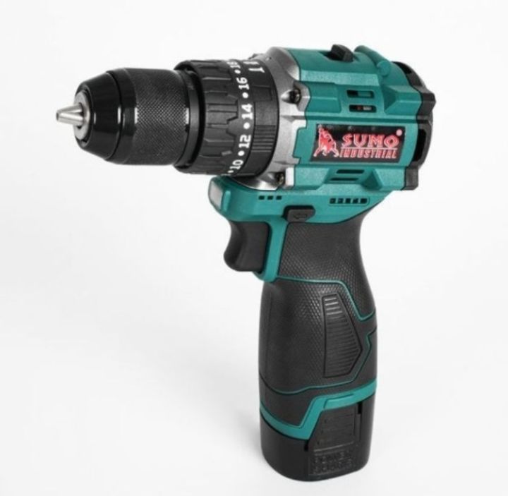 SUMO สว่านกระแทกไร้สาย รุ่น CD009 สว่านเจาะเหล็ก ไร้แปรงถ่าน 3/8" ซูโม่ สว่านเจาะไม้ สว่าน สว่าน ...