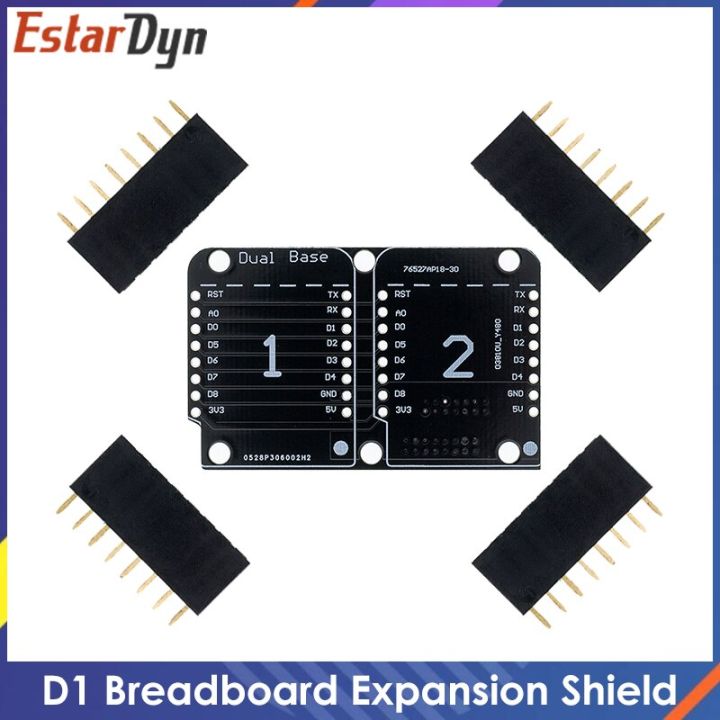 ซ็อกเก็ตคู่ฐานสำหรับป้องกันคู่ D1 ESP8266 Nodemcu ขนาดเล็ก Diy บอร์ด ...