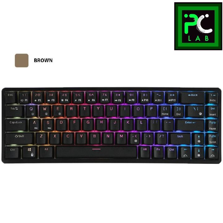 Royal Kludge RK61 61-keys Black RGB Wireless Mechanical Keyboard- Huano ...