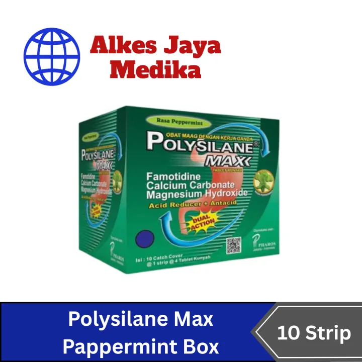 Polysilane Max Tablet Kunyah Box Isi 10 Strip 4 Tablet - Obat Magh ...