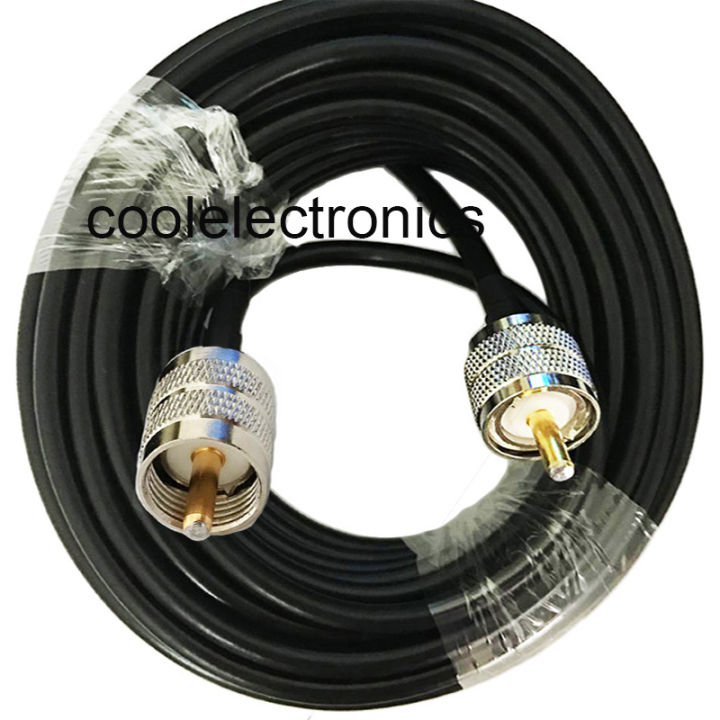 RG58 50-3 Coaxial Cable PL259 UHF male to UHF male connector RF Coax Ham Radio Wires Cable 50cm ...