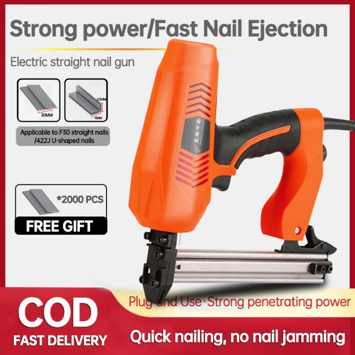 Electric Nail Gun Power Tools 220V Heavy Duty Electric Gun Tacker ...