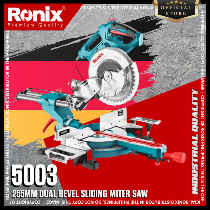 Ronix 5003: 255mm Dual Bevel Sliding Miter Saw - Powerful 1800W Motor ...
