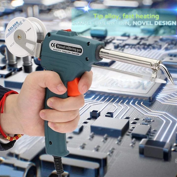 220V 60W Electric Soldering Iron Manual Soldering Gun Automatic Hand ...