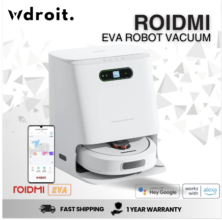 Roidmi EVA Smart Robot Vacuum Mop Cleaner dengan pembersihan diri ...