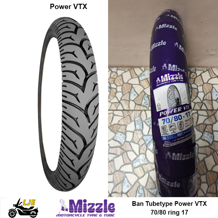 Ban Motor 70/80-17 Mizzle Power VTX Tubetype ring 17 (bukan tubeless ...
