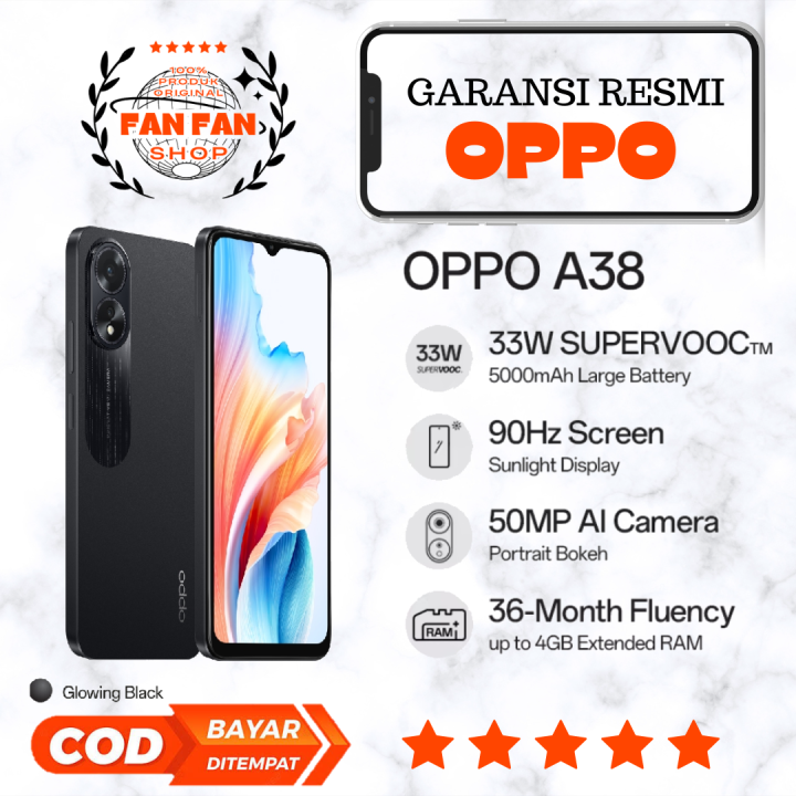 HP OPPO A38 original 6/128 GB RAM 6 ROM 128 4GB 128GB [5000mAh SUPERVOOC 33W, 90Hz Sunlight ...