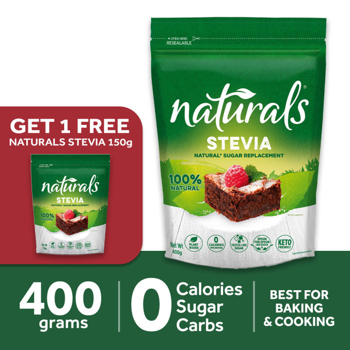 NATURALS STEVIA 1 pack x 400g with Naturals Stevia 150g FREE, 100% ...