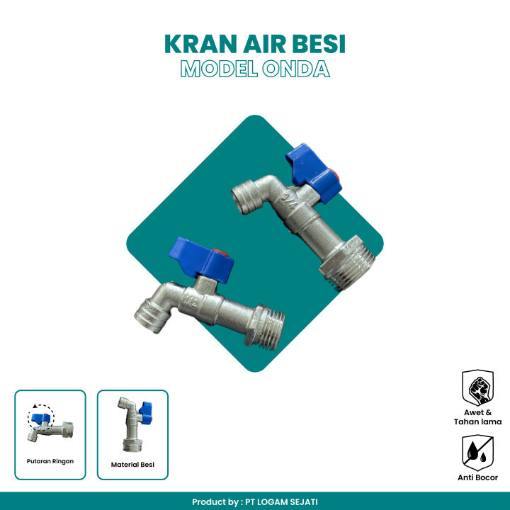 KRAN AIR BESI MDN (MODEL ONDA) - UKURAN ADA DI VARIASI / KERAN AIR ...