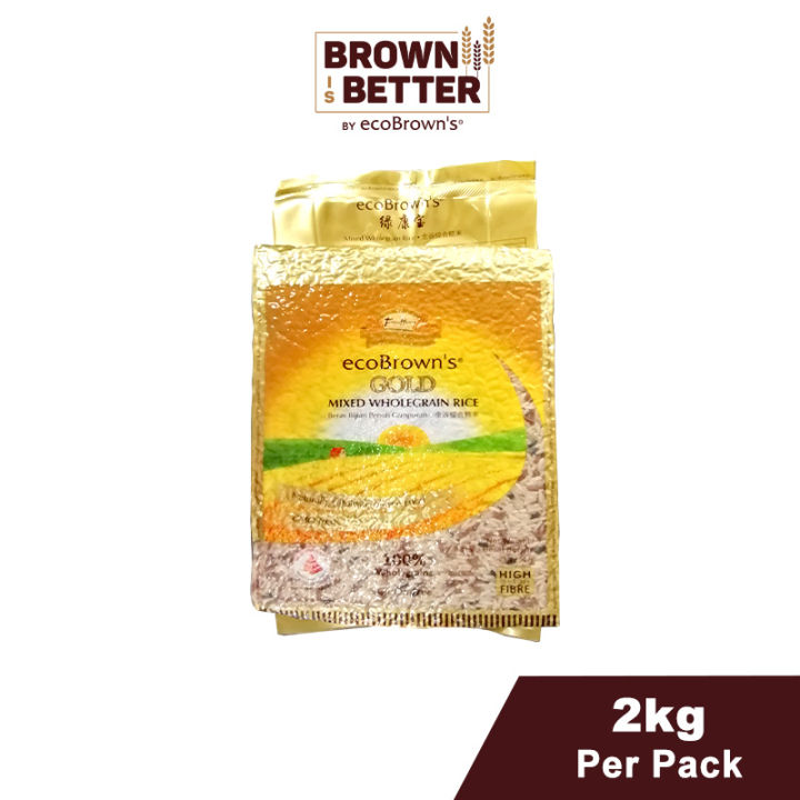 ecoBrown's GOLD Mixed Wholegrain Rice (2kg) | Lazada