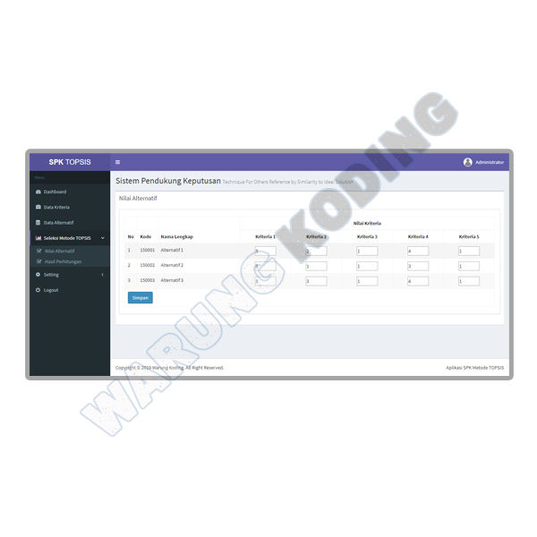 Aplikasi SPK Metode TOPSIS menggunakan PHP dan MySQL | Lazada Indonesia Aplikasi SPK Metode TOPSIS menggunakan PHP dan MySQL | Lazada Indonesia
