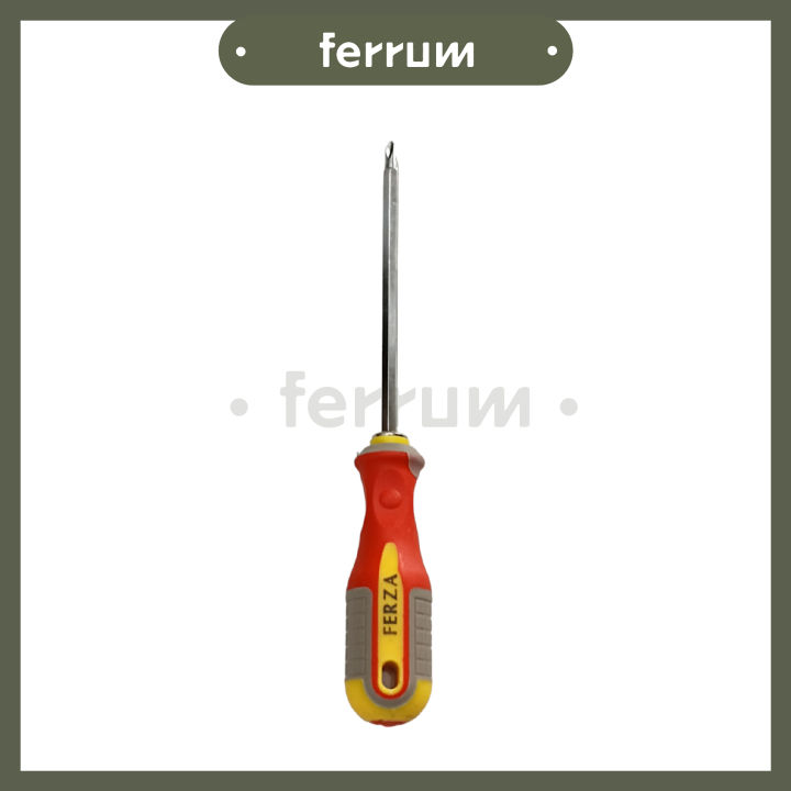 [ FERRUM ] Obeng Bolak Balik Gagang Karet / Screw Driver 2 Way Plus Minus Ferza | Lazada Indonesia