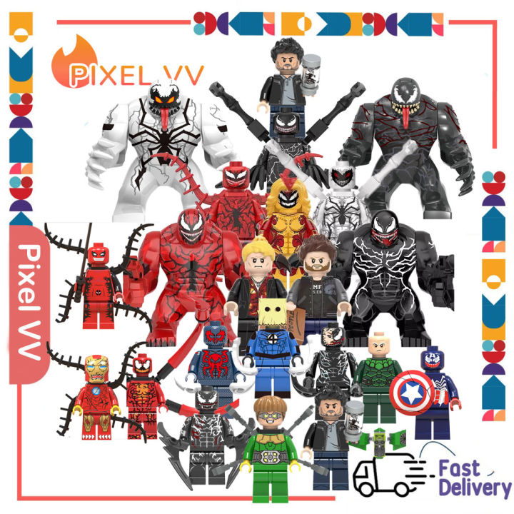 Marvel Venom Series Minifigures Venom Carnage Scream Anti-Venom Riot ...