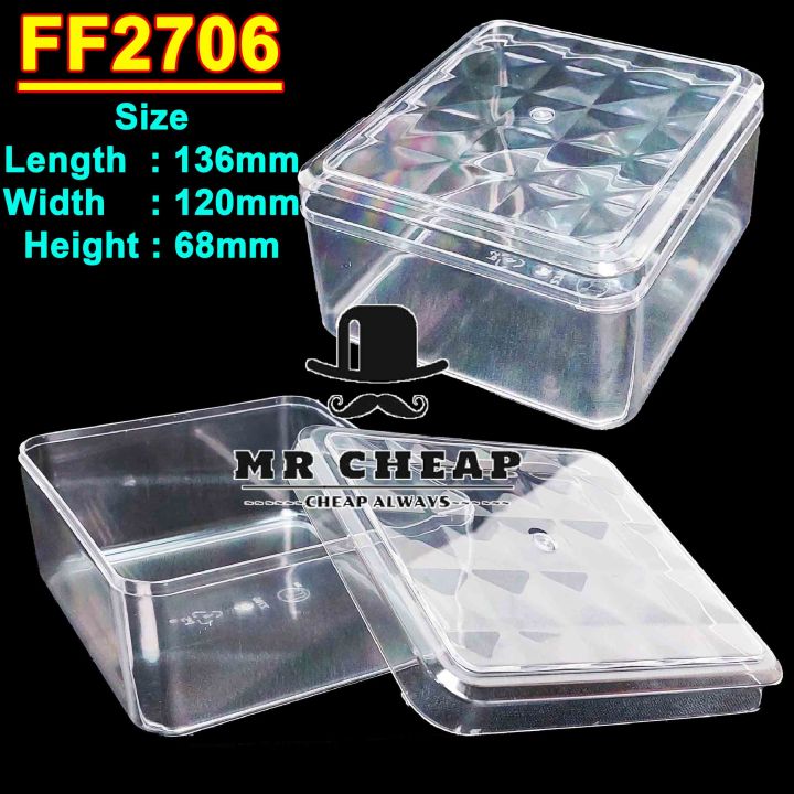 (24 Pcs) PS Plastic Container Biskut FF2706 | Lazada