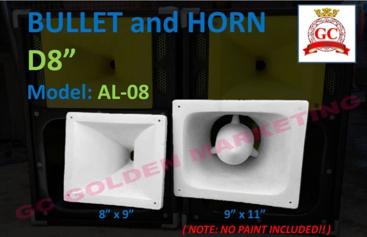 AL-08 Fiber Bullet and Horn Set Size D8 inches | Lazada PH