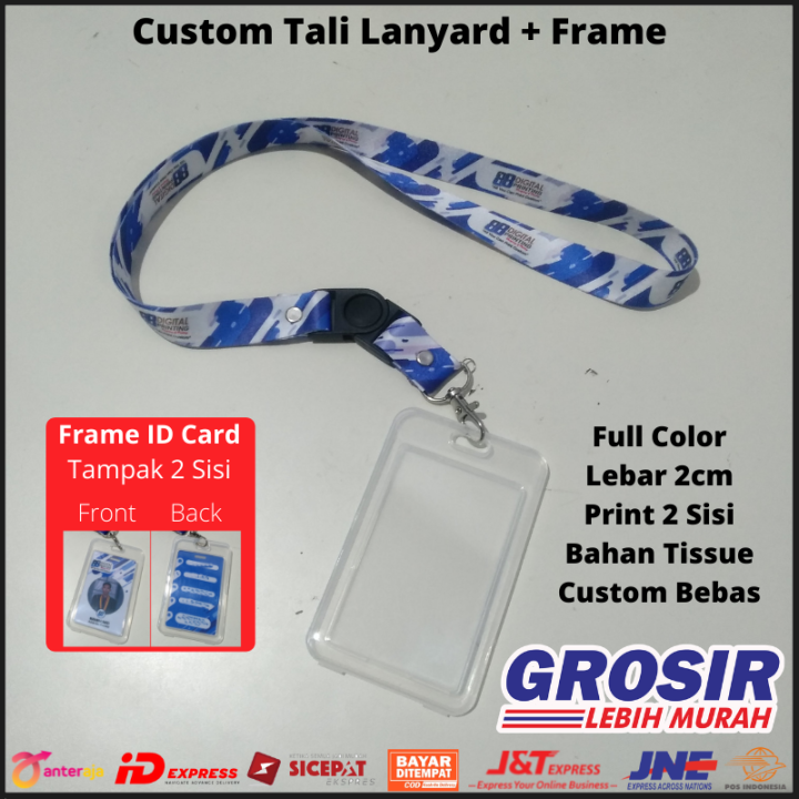 ( ️COD) Promo Cetak Lanyard+Frame 2 Sisi / Tali Lanyard Custom | Lazada ...
