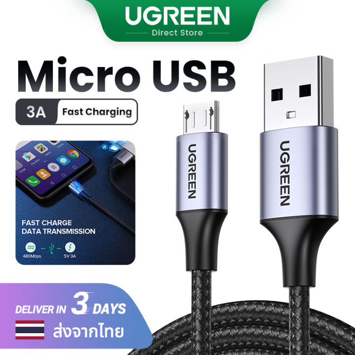 【Fast】UGREEN 3A USB A to Micro USB Charging Cable Model: 60146 | Lazada ...