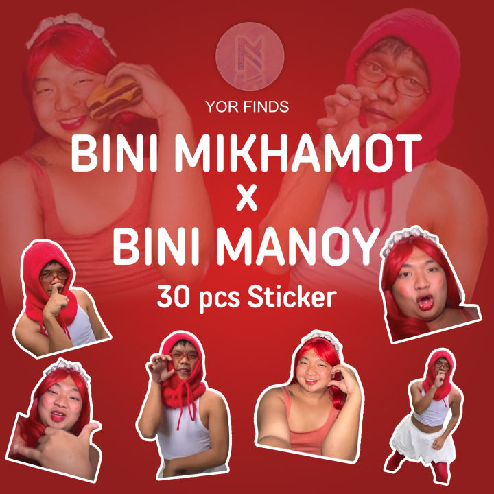 30 PCS STICKER BINI MIKHAMOT X BINI MANOY | Lazada PH