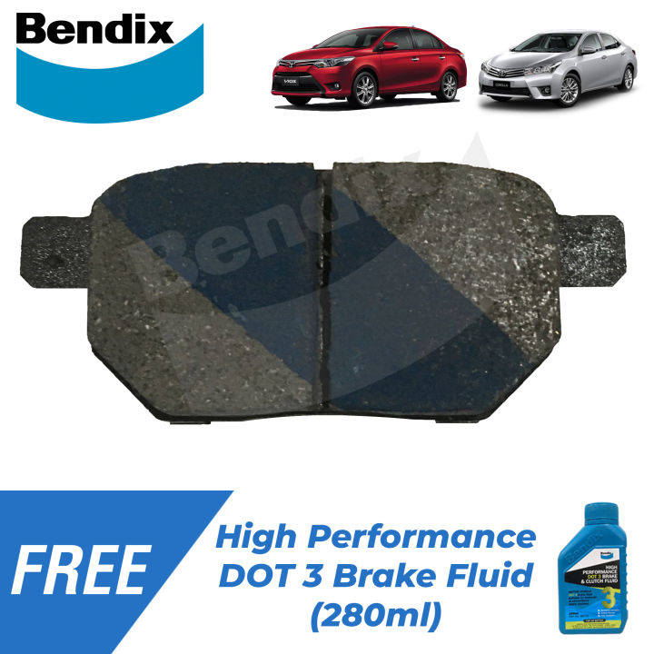 Bendix Brake Pads GCT DB1786 Rear Set for Toyota Vios 1.5 2008-2024 ...