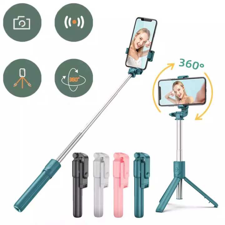MURAH!!! Tongsis Tripod Bluetooth R1 3in1 Remote Action Cam Macaron R1 ...