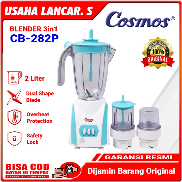 Cosmos CB282P - Blender Plastik 2 Liter Stainless Steel Original Dan ...