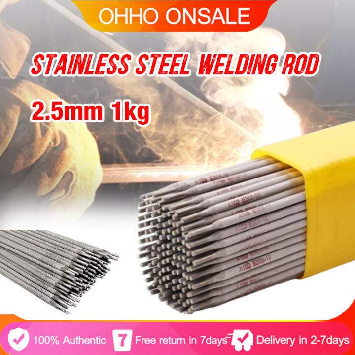 【Original+24hours delivery】2.5mm 1kg Welding rod stainless steel A102 nss 308 304 | Lazada PH
