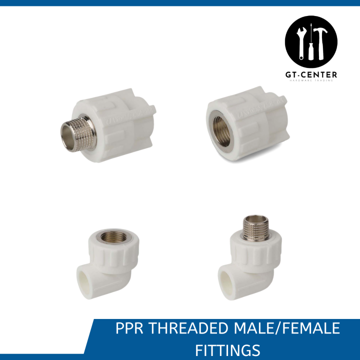 PPR Threaded Fittings Male and Female (1/2, 3/4 and 1) | Lazada PH