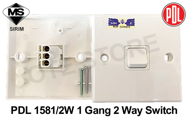 PDL 1500 Series 1581/2W 1 Gang 2 Way Switch (sirim) | Lazada