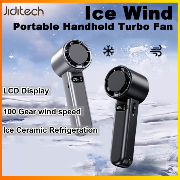 Jiditech Handheld Fan 4800mAh Refrigeration Regulation High -speed Type ...