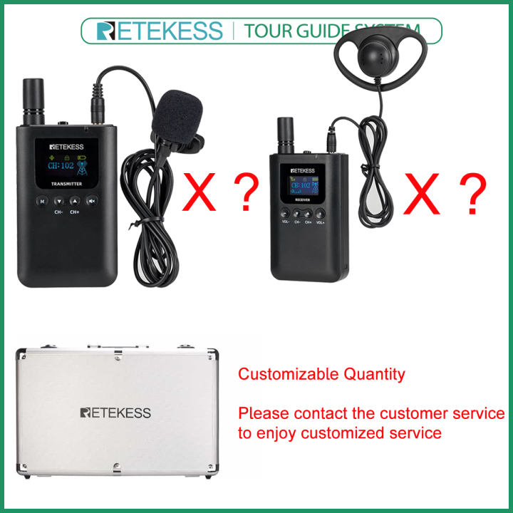 Retekess TT125 Wireless Tour guide System Audio Transmission Conference System Transmitter Long ...