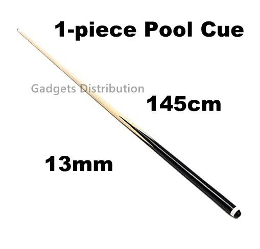 1-piece 1 Piece 13mm Snooker Pool Billiard House Cue Stick White Wood ...