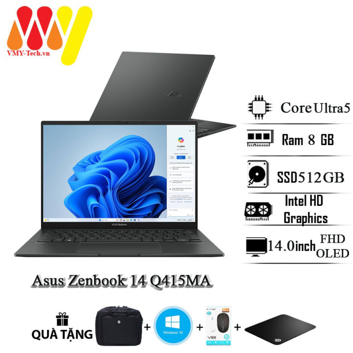 Laptop Asus Zenbook 14 Q415MA, Core Ultra 5 125H, Ram 8GB, SSD 512GB ...