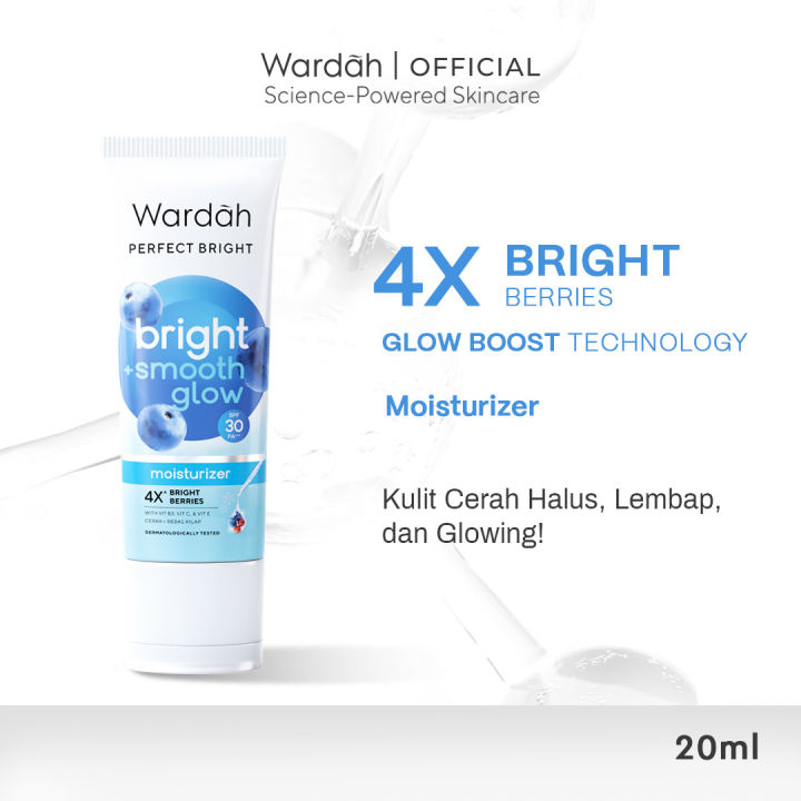 WARDAH Perfect Bright Moisturizer Bright + Smooth Glow SPF 30 PA+++ 20 ...